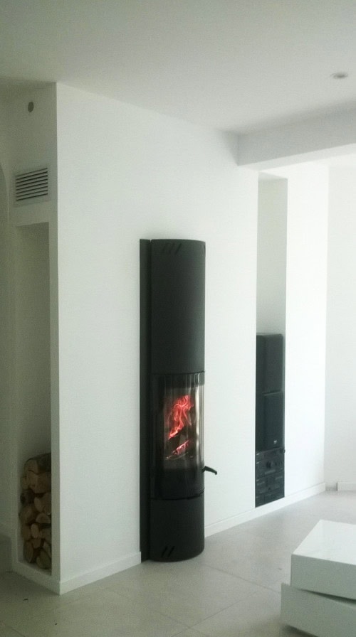 Poêle à bois Lotus : Modèle PRESTIGE INTEGRA - Les Experts Chaleur Bois